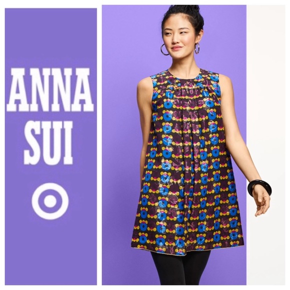 Anna Sui | Dresses | Anna Sui X Target Metallic Circles Shift Dress ...